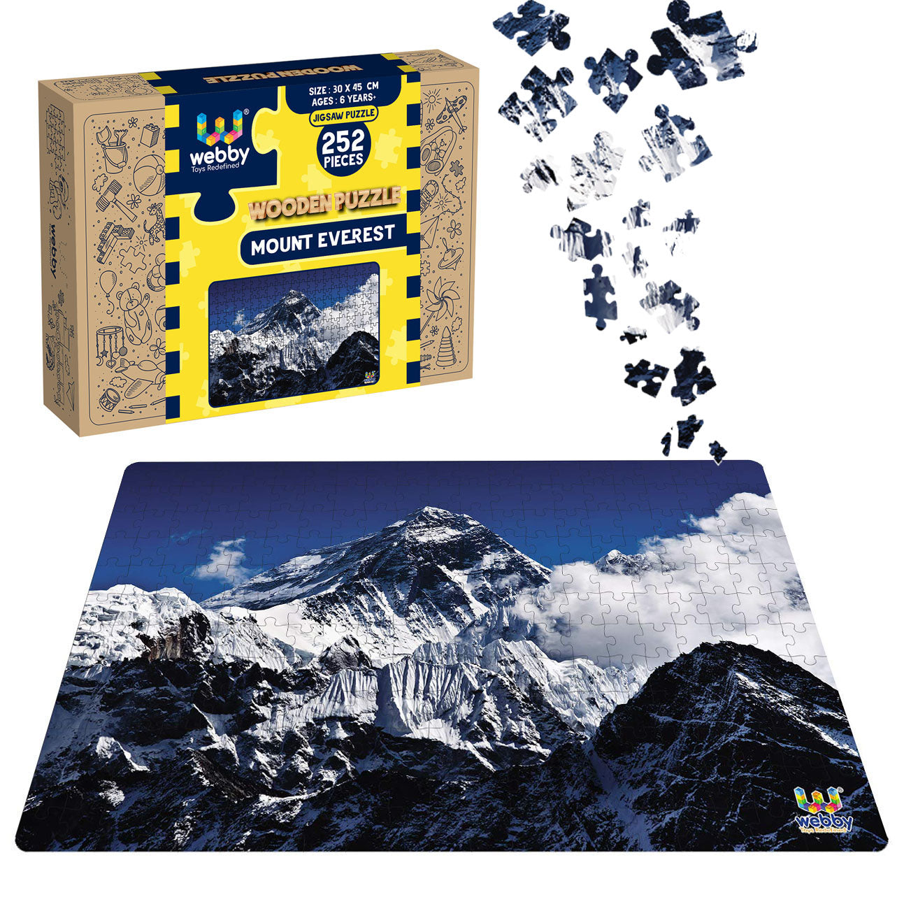 Webby Mount Everest Wooden Jigsaw Puzzle, 252 pieces – Webby Toys