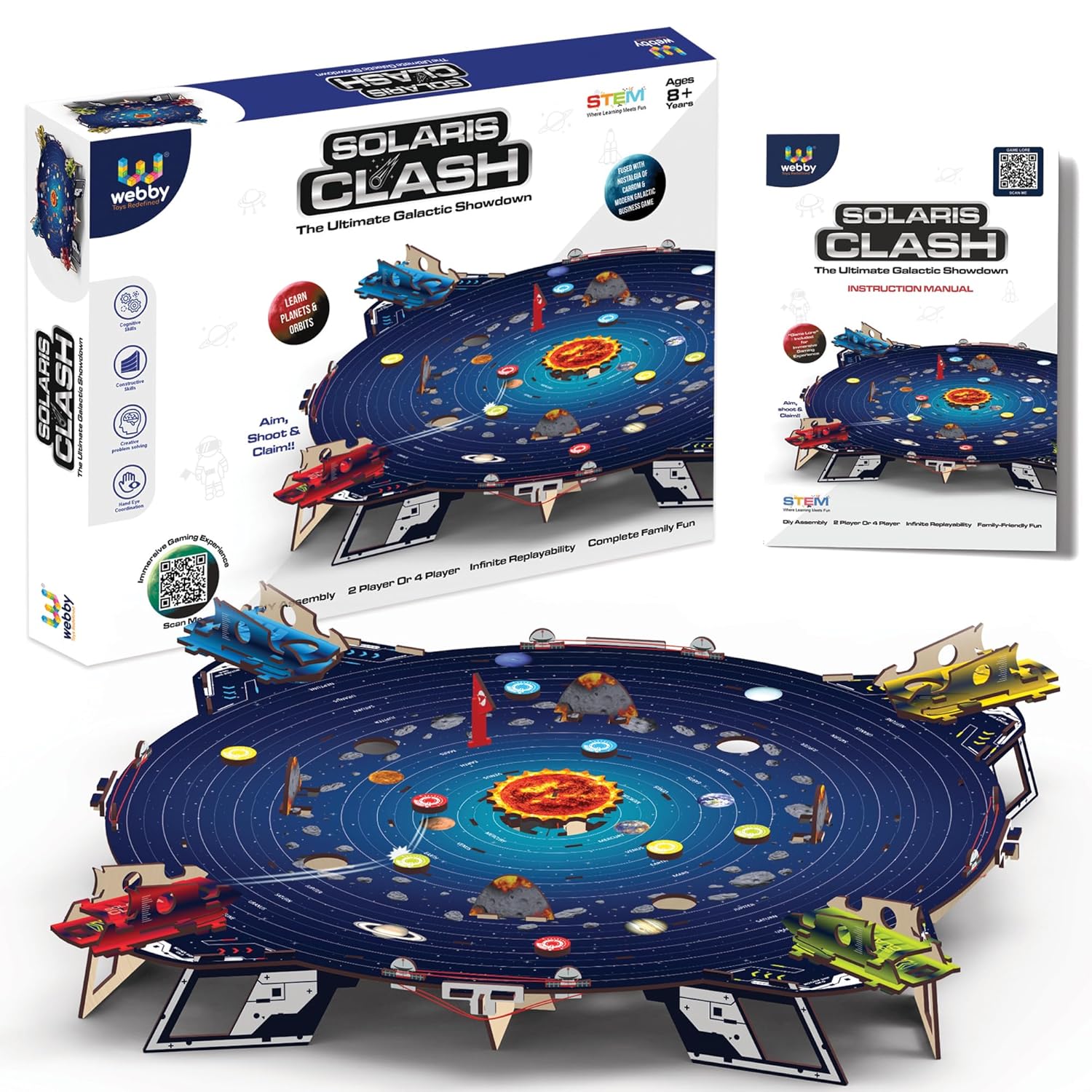 Webby DIY Wooden Multiplayer Solarish Clash Game – Webby Toys