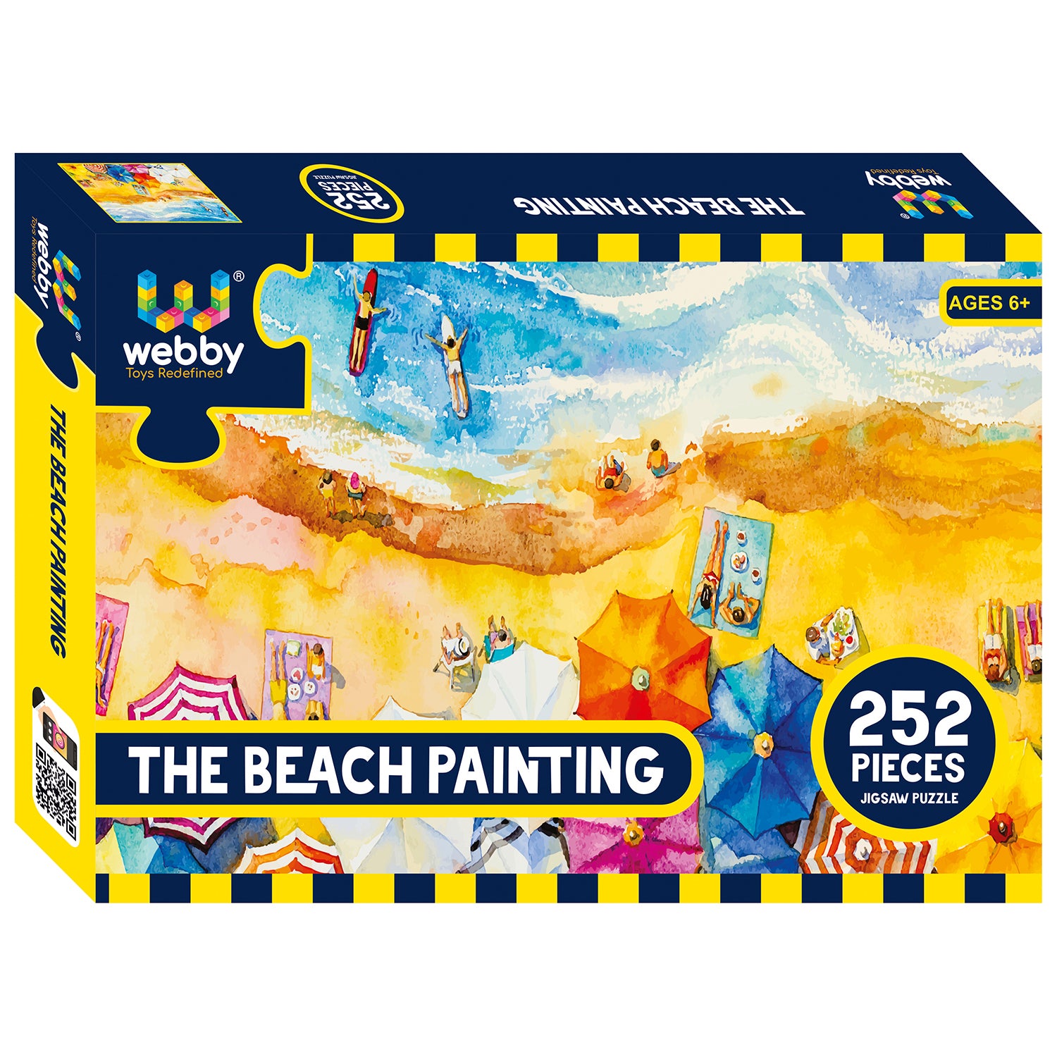 Webby The Beach Painting Jigsaw Puzzle, 252 pieces – Webby Toys