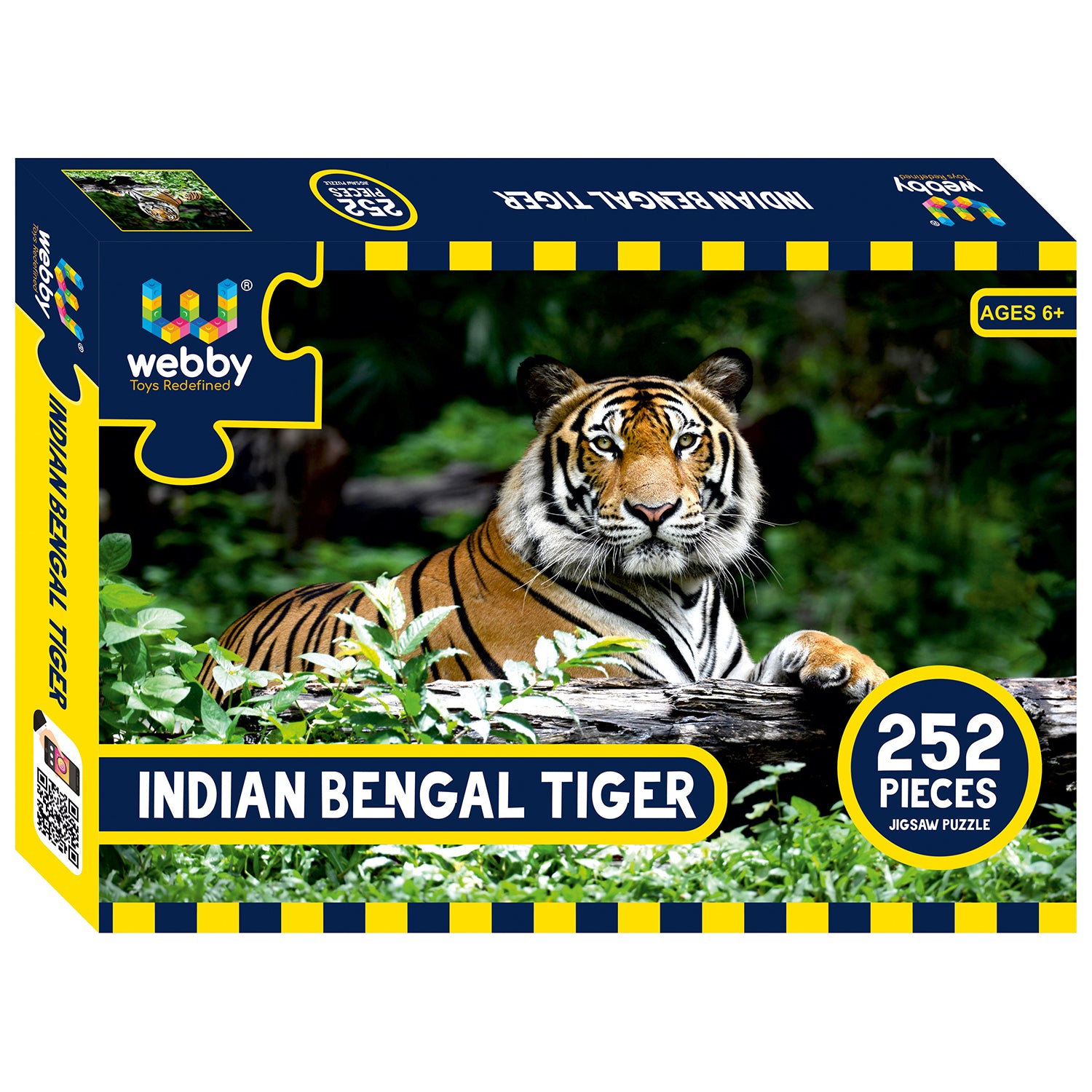 Webby Indian Bengal Tiger Jigsaw Puzzle, 252 pieces – Webby Toys