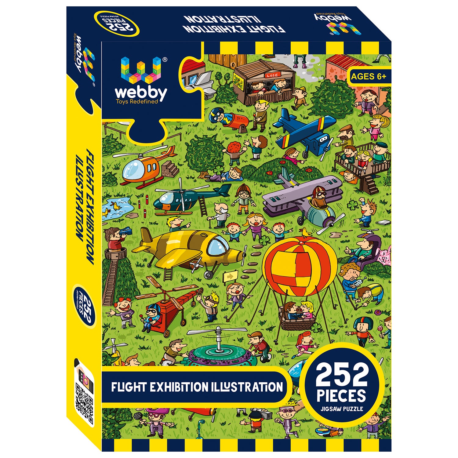 Webby Flight Exhibition Illustration Jigsaw Puzzle, 252 pieces – Webby Toys
