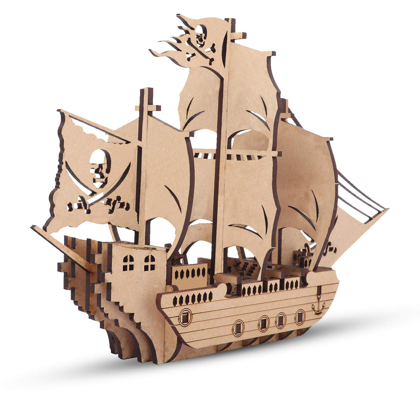 Webby 3D Wooden Pirate Ship Puzzle - 15 Pieces – Webby Toys