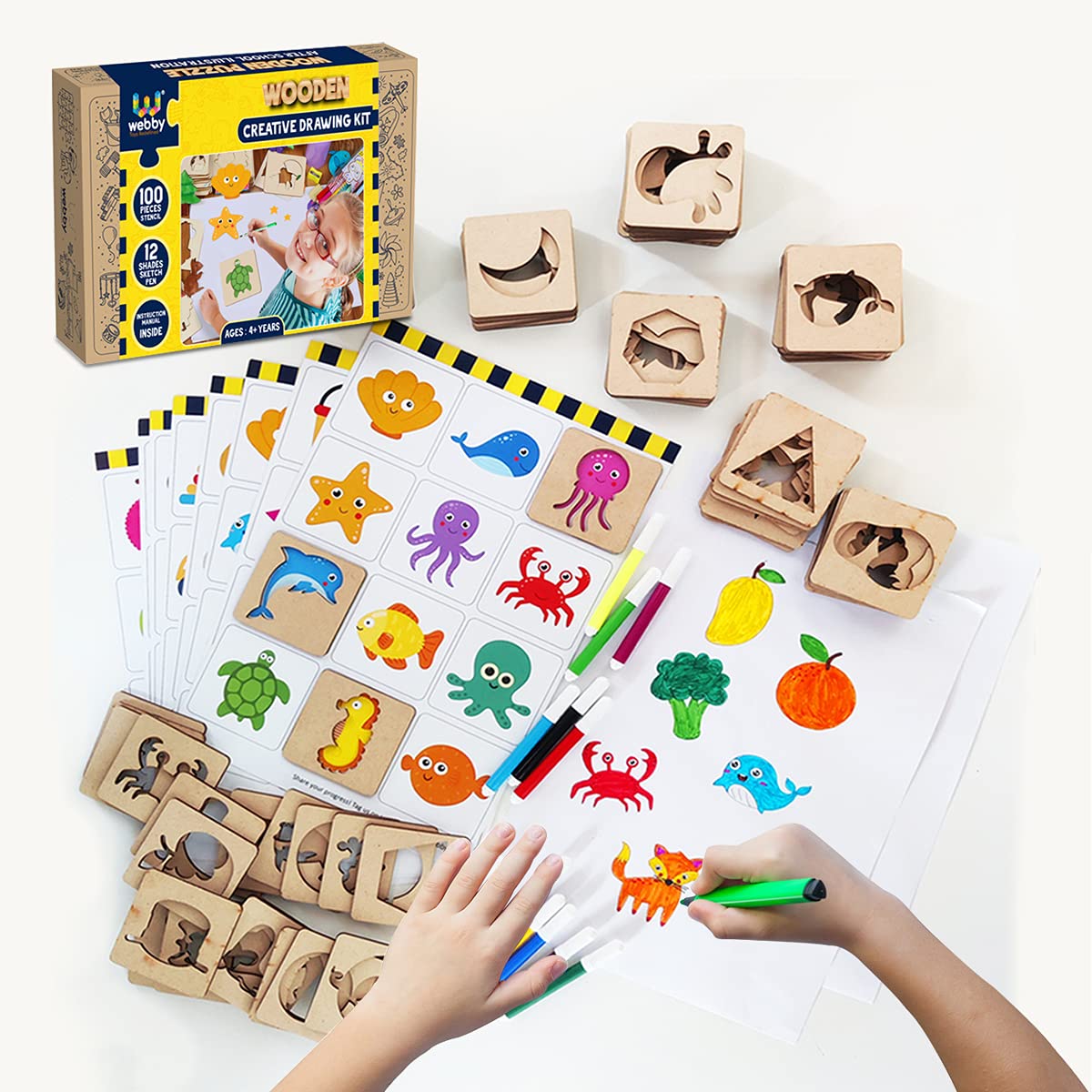 Webby Creative Drawing Wooden Kit – Webby Toys
